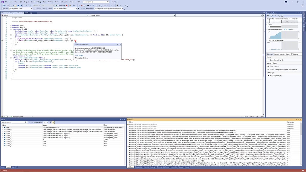 Stack Overflow Conv1d Forward In DLL On CUDA Windows PyTorch Forums