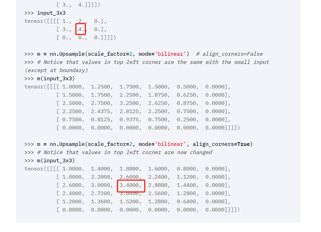 How Pytorch Implement Bilinear Algorithm In Interpolation PyTorch Forums