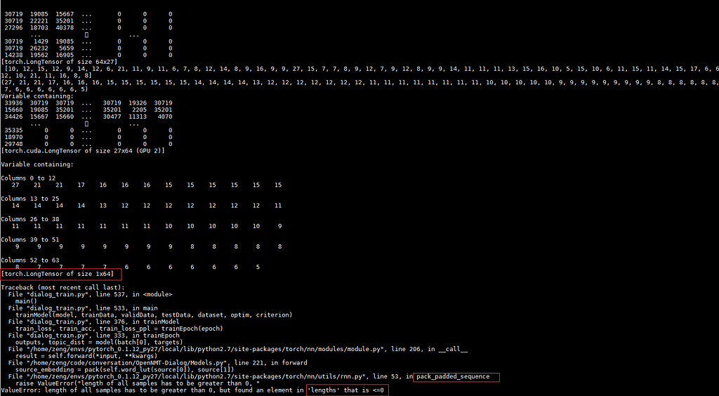 Pack_padded_sequence ValueError - PyTorch Forums