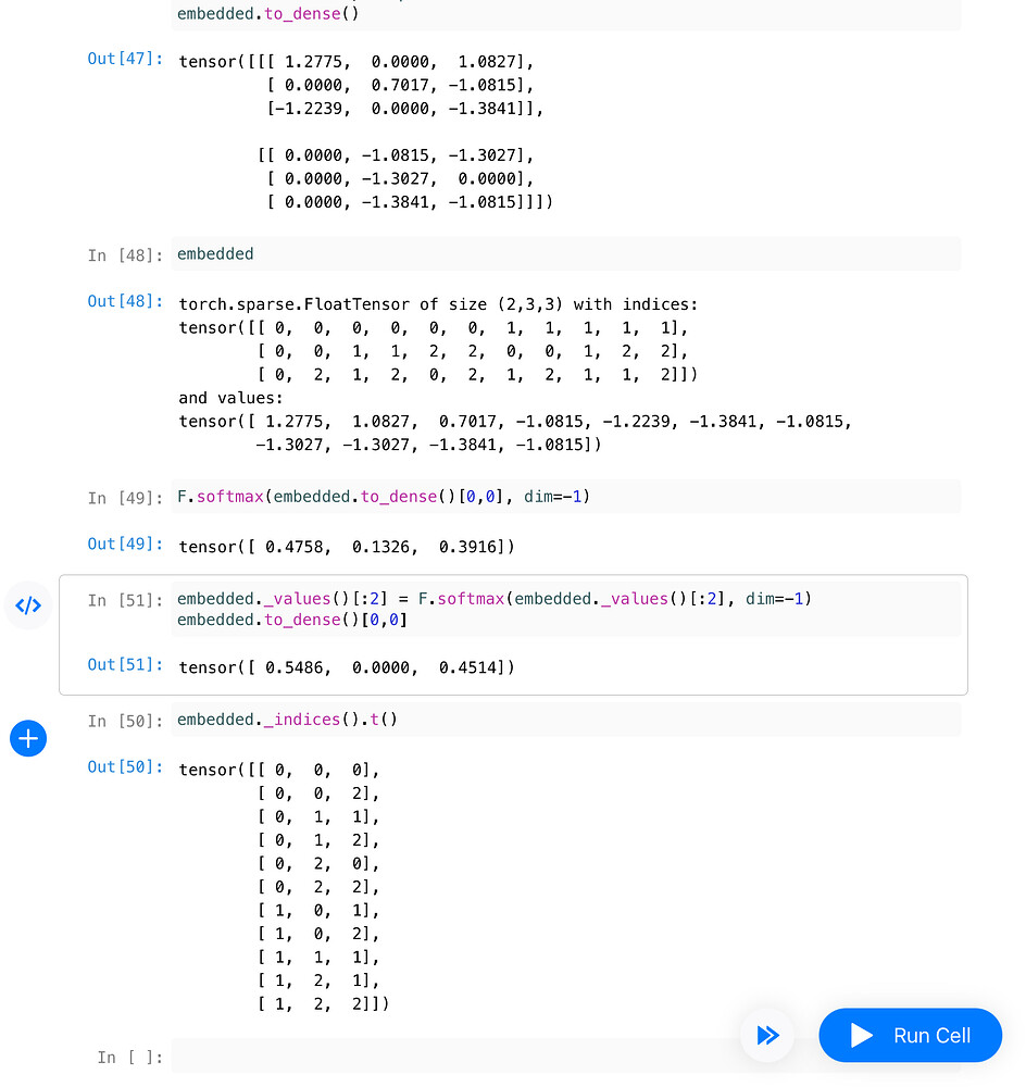 Sparse matrix applied to Softmax - PyTorch Forums