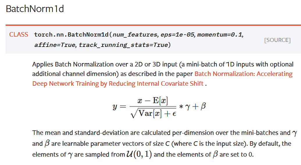What is standard scale of BatchNorm1d? - vision - PyTorch Forums