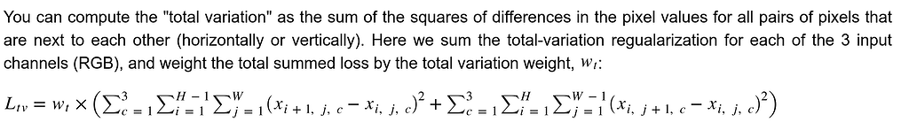 Implement total variation loss in pytorch - PyTorch Forums