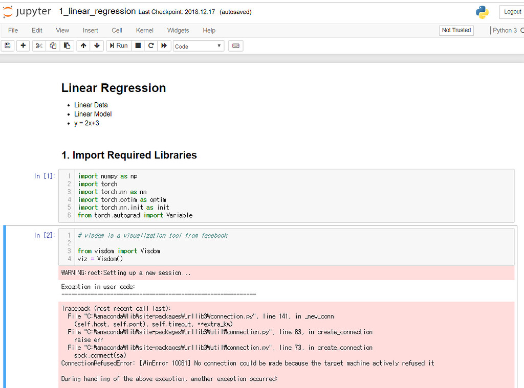 Visdom install error - PyTorch Forums