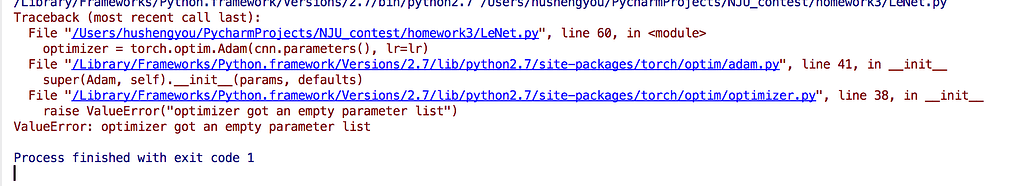 ValueError: optimizer got an empty parameter list! - PyTorch Forums