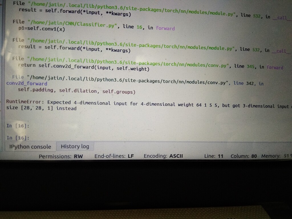 Input dimension error - PyTorch Forums Input dimension error - PyTorch Forums