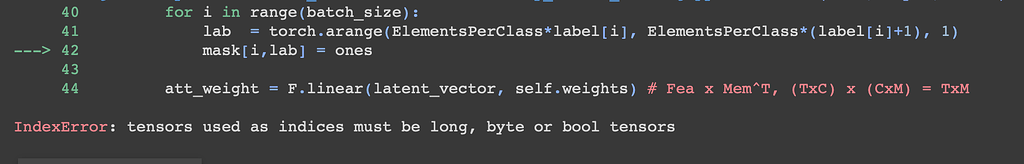 Indexerror Tensors Used As Indices Must Be Long Byte Or Bool Tensors Vision Pytorch Forums 1751