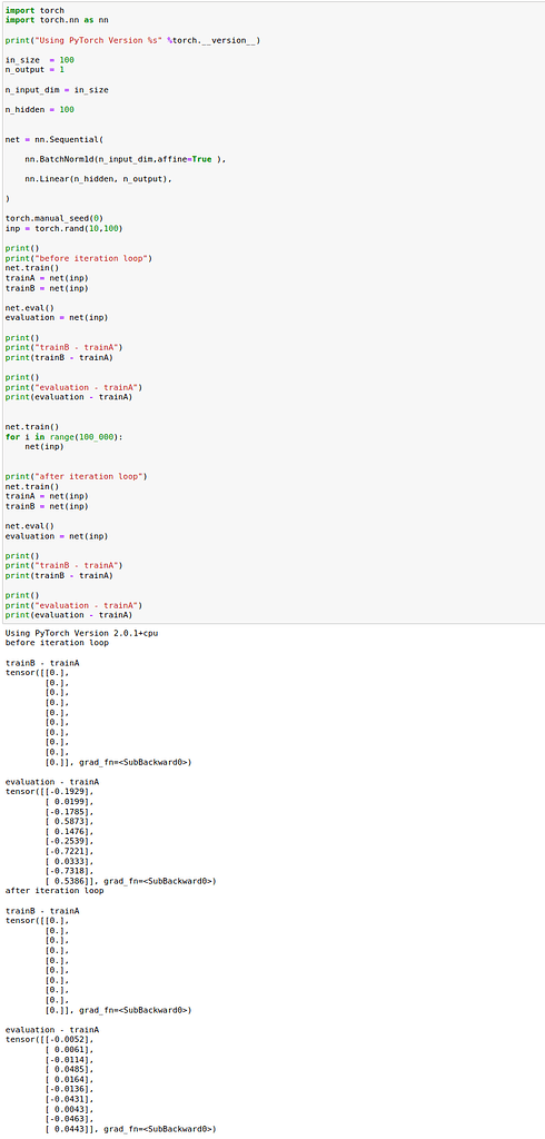Batchnorm training vs evaluation - vision - PyTorch Forums