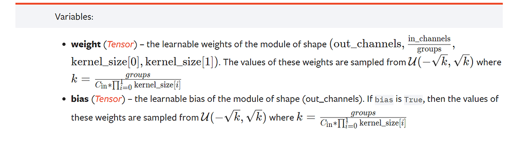 How to set bias a tensor of (C_out, C_out, kernel_size, kernel_size ...