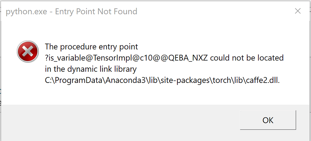 The procedure entry point - PyTorch Forums