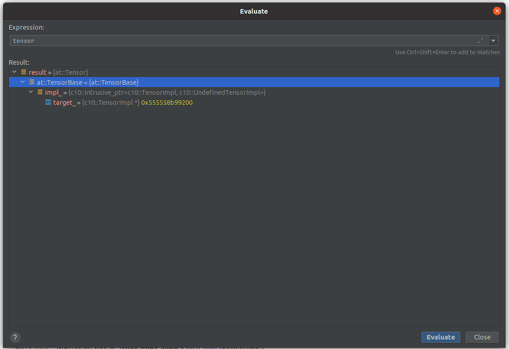 How Can I View The Contents Of A C Libtorch Tensor While Debugging In