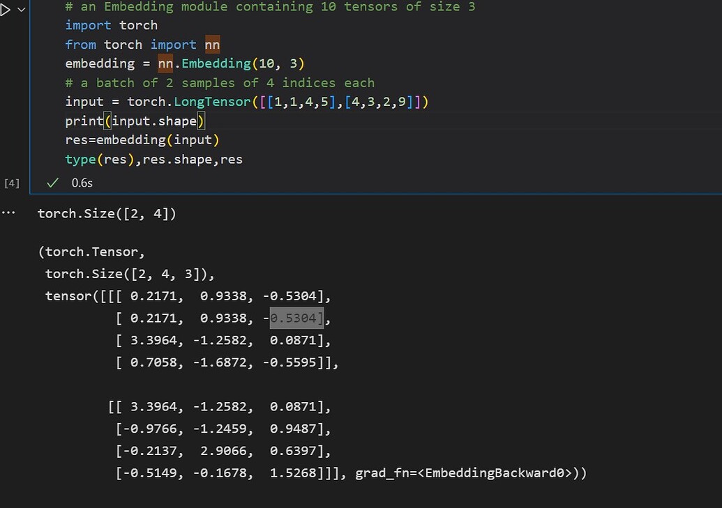 How does nn.Embedding work? - PyTorch Forums