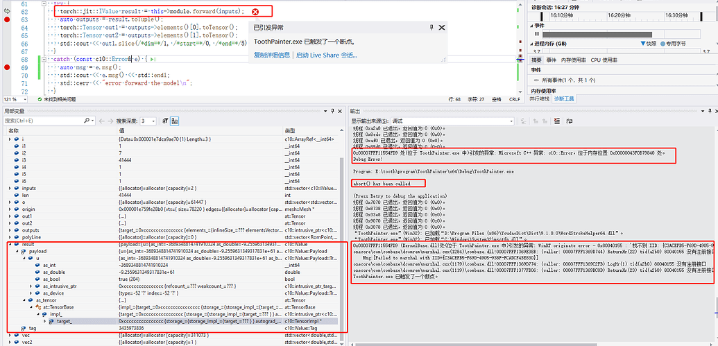 Libtorch S Forward Function Crash For Cpu Mode C10 Error C Pytorch Forums