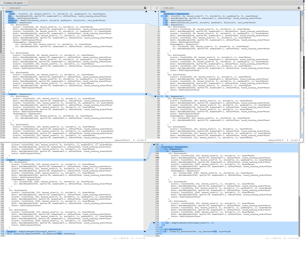 Rebuilding resnet50 from layers, doesn't work - vision - PyTorch Forums