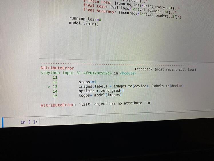 List object has no attribute 'to' - vision - PyTorch Forums
