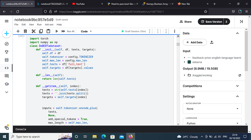 Boolean Array Expected For The Condition Not Float Nlp Pytorch Forums 6757