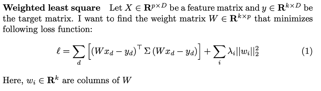 Implementing Weighted Least Square With Torchnn Pytorch Forums 