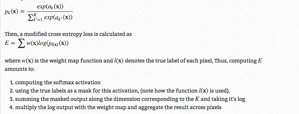 Correct way to use custom weight maps in unet architecture - vision ...