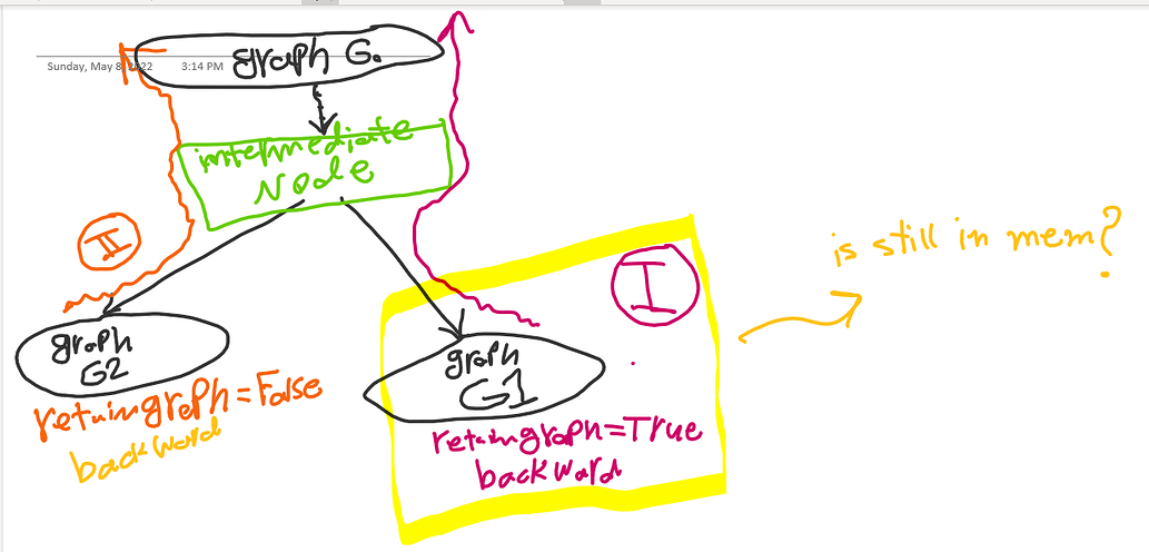 A computational graph with a common node in PyTorch is it wasting ...