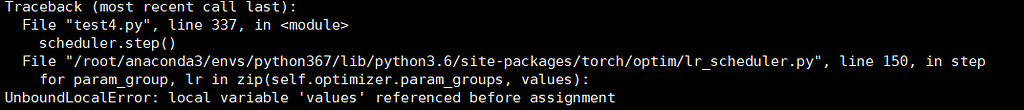 UnboundLocalError: local variable 'values' referenced before assignment ...
