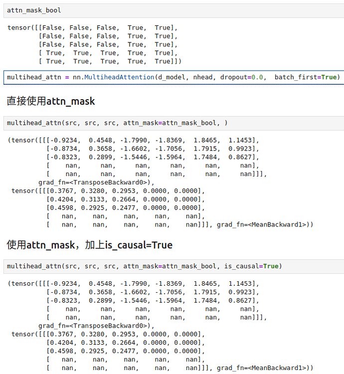 Relation between `is_causal` and `src_mask`? - nlp - PyTorch Forums