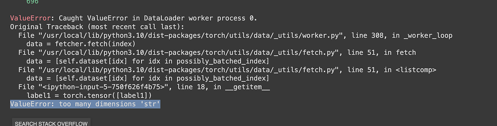Getting error after loop runs through the first epoch - vision - PyTorch Forums