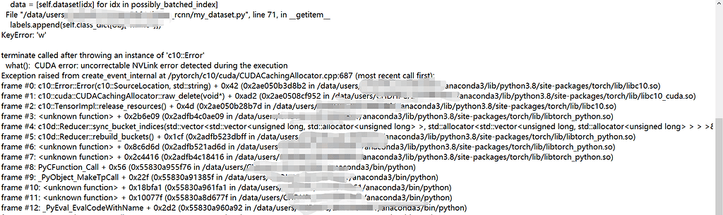 Terminate called after throwing an instance of 'c10::Error' what() : CUDA error: uncorrectable ...
