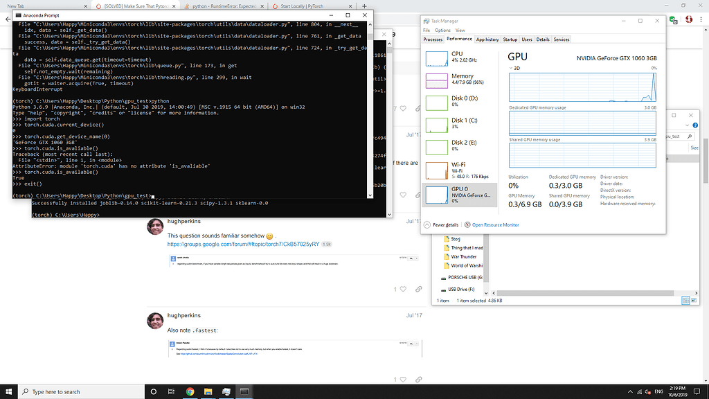 Pytorch is only using GPU for vram, not for actual compute - vision - PyTorch Forums