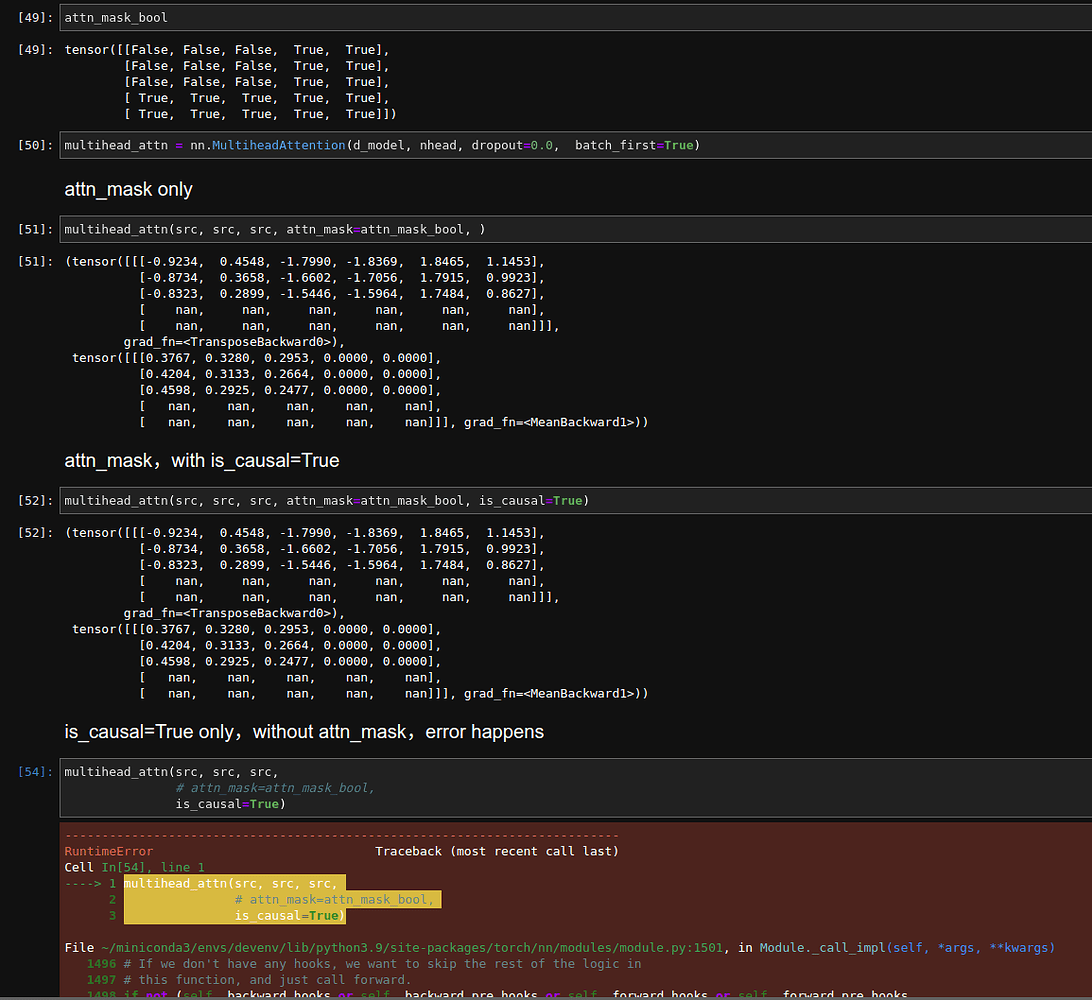 Relation between `is_causal` and `src_mask`? - nlp - PyTorch Forums