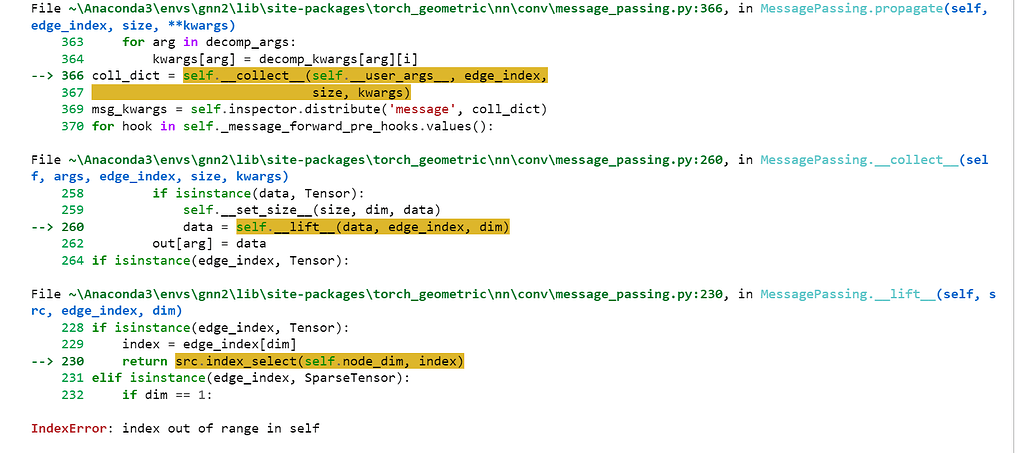 IndexError: index out of range in self in GCN - GAE - PyTorch Forums