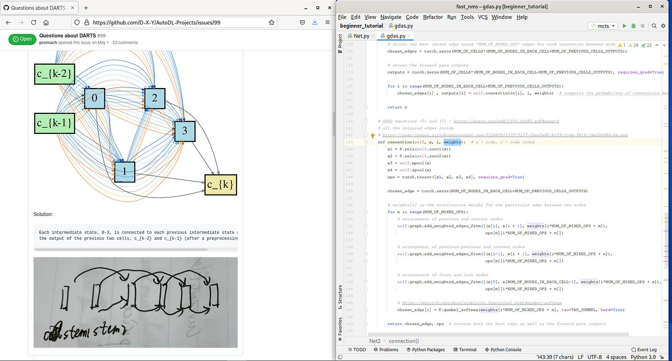 Forward Pass Computation For Gdas Nas Coding Vision Pytorch Forums