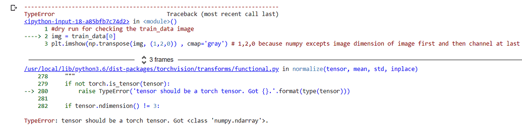 Unable To Create Custom Pytorch Dataset Class For Npy Image File