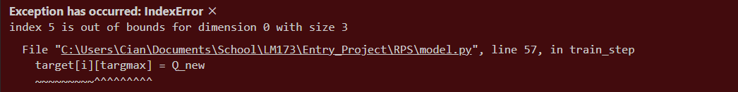 Index 5 is out of bounds for dimension 0 with size 3 - PyTorch Forums