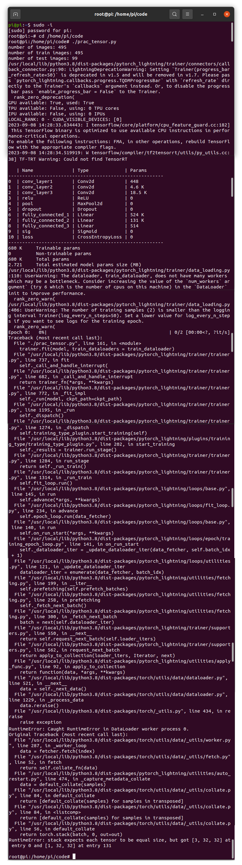 RuntimeError: stack expects each tensor to be equal size, but got [3 ... RuntimeError: stack expects each tensor to be equal size, but got [3 ...